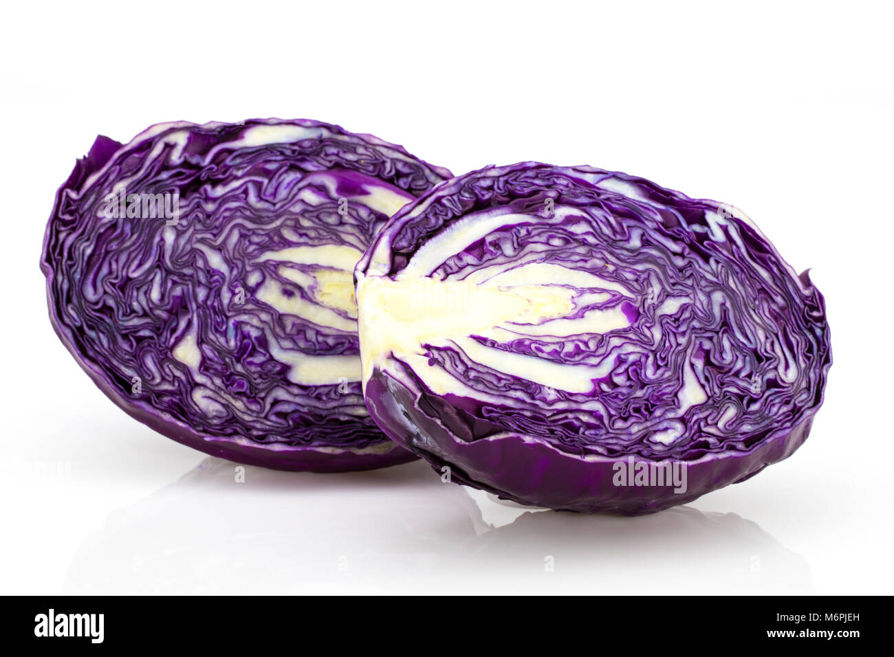 Fresh Purple cabbage isolated on a white background Stock Photo - Alamy