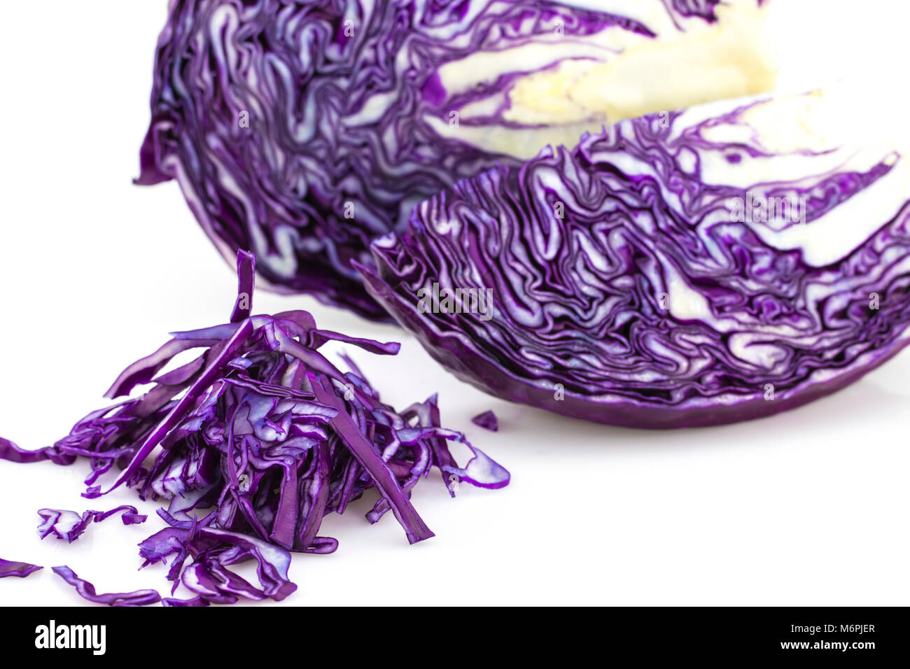 Fresh Purple cabbage isolated on a white background Stock Photo - Alamy