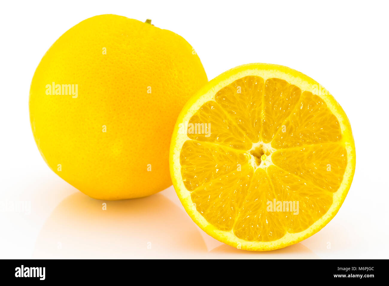 Ripe juicy Orange isolated on white background Stock Photo - Alamy