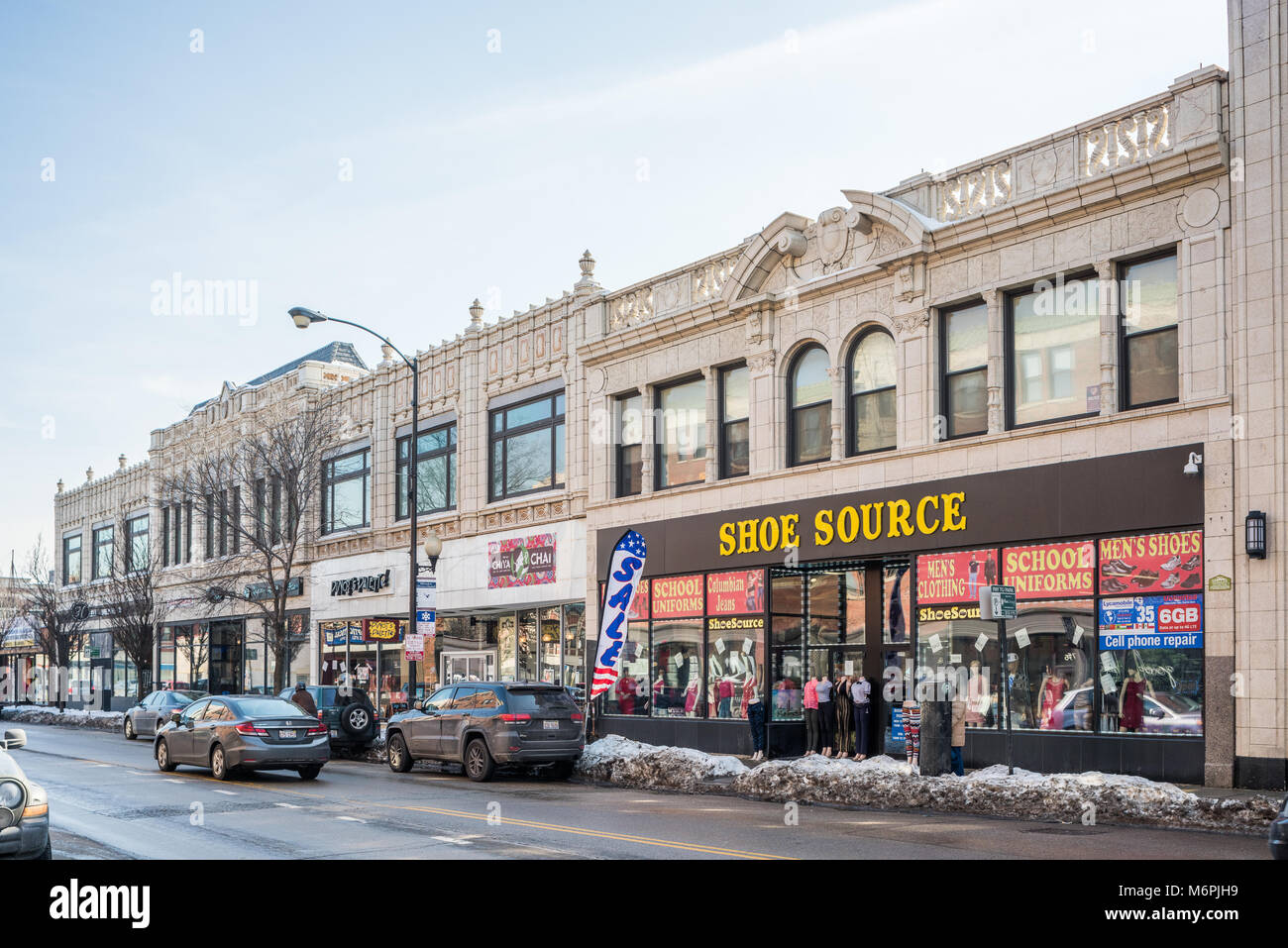 Commercial buildings on Milwaukee Avenue in the Logan Square - Avondale ...