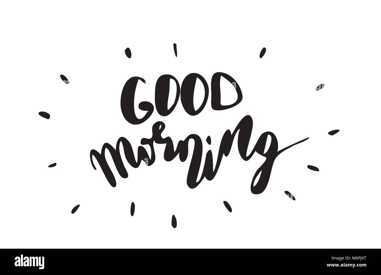 Retro good morning calligraphy Cut Out Stock Images & Pictures - Alamy