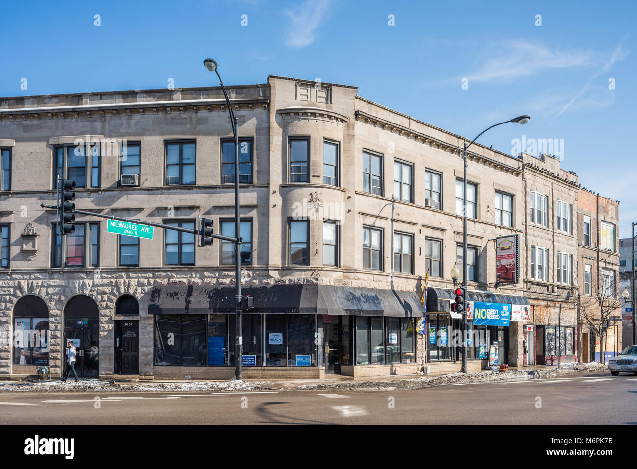 Commercial buildings on Milwaukee Avenue in the Logan Square - Avondale ...