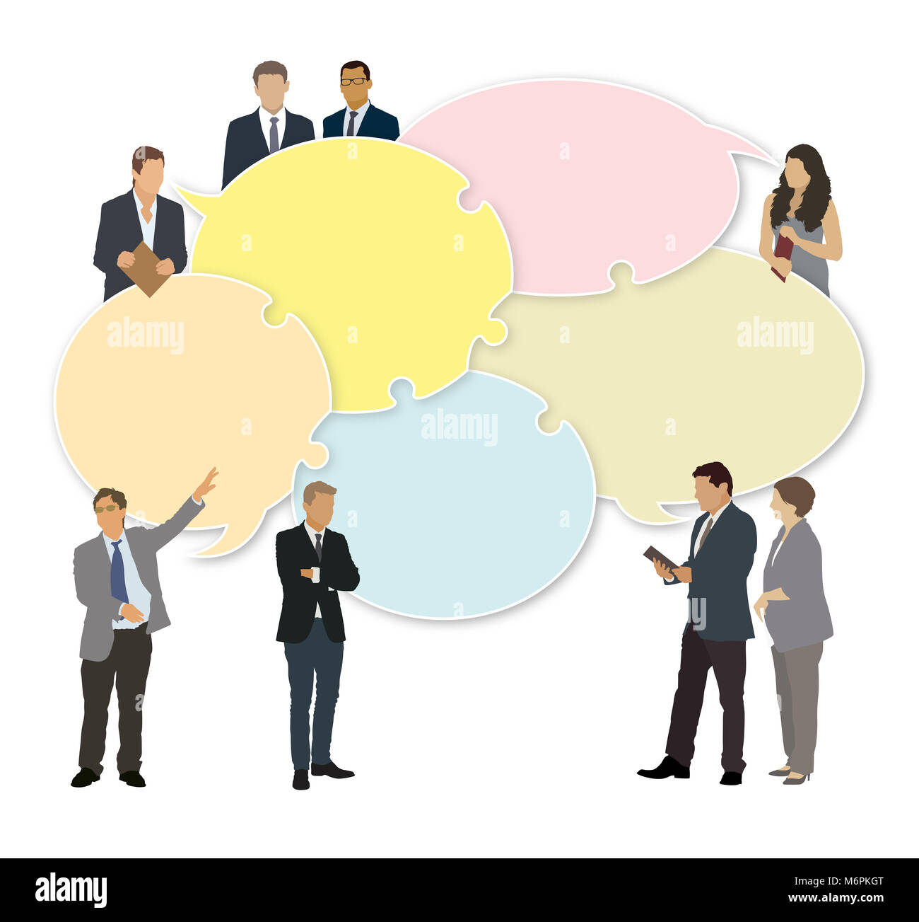 Good business team. The members of the team think differently, but they ...