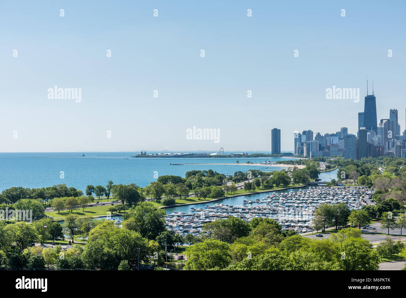 Aerial view of Chicago skyline Stock Photo - Alamy