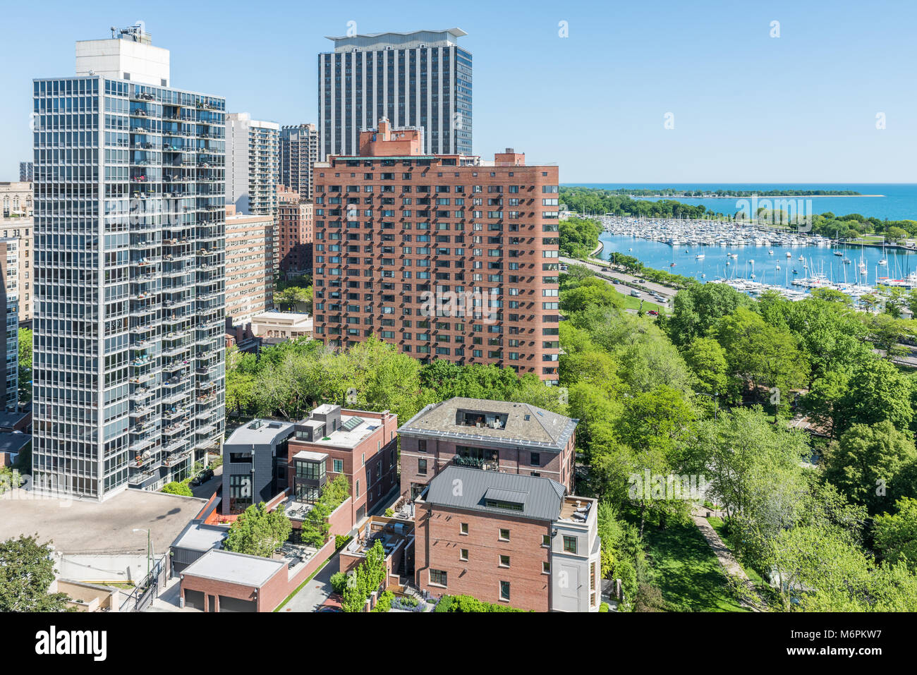 Aerial view neighborhood residential houses hi-res stock photography ...