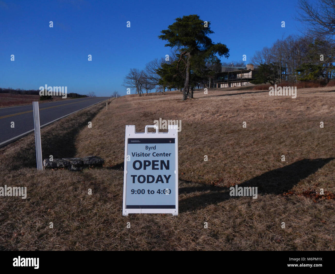 Byrd Visitor Center Sign Stock Photo - Alamy