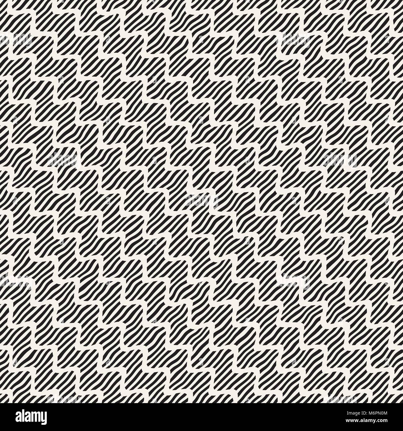 Hand drawn lines seamless pattern. Abstract geometric tiling background ...