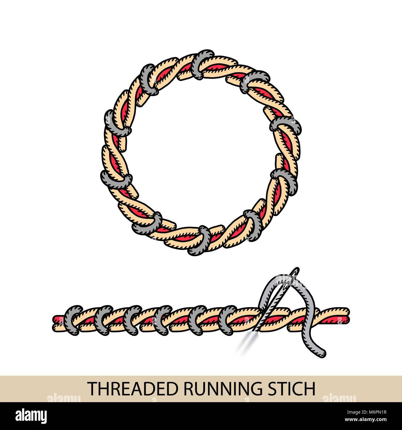 Stem stitches Stock Vector Images - Alamy