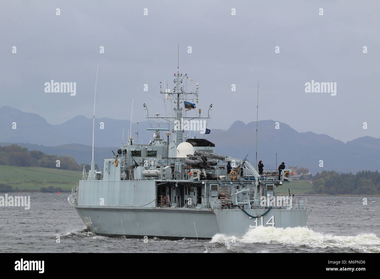 EML Sakala (M314), a Sandown-class minehunter operated by the Estonian ...