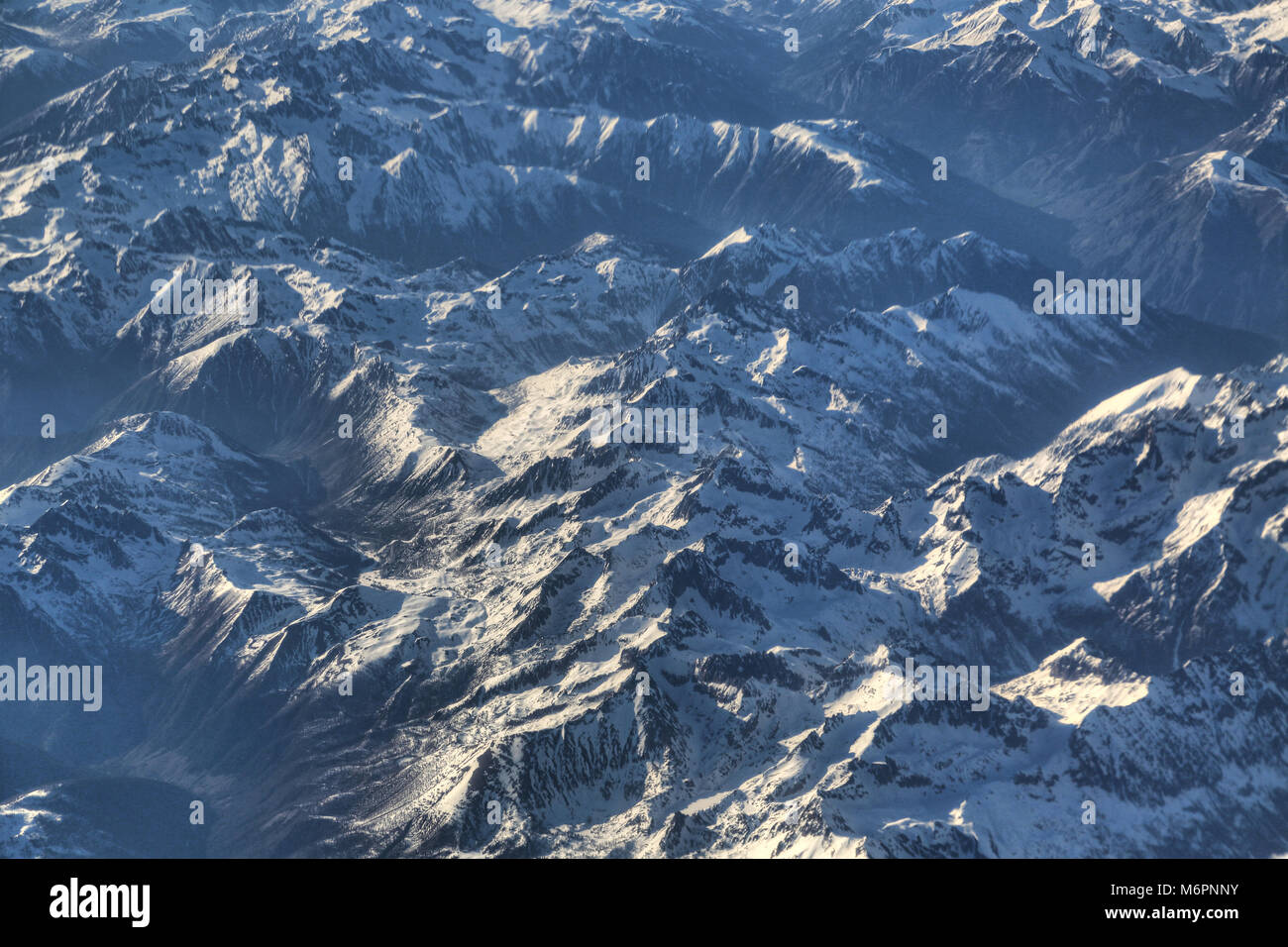 Aerial flight over alps snow hi-res stock photography and images - Alamy