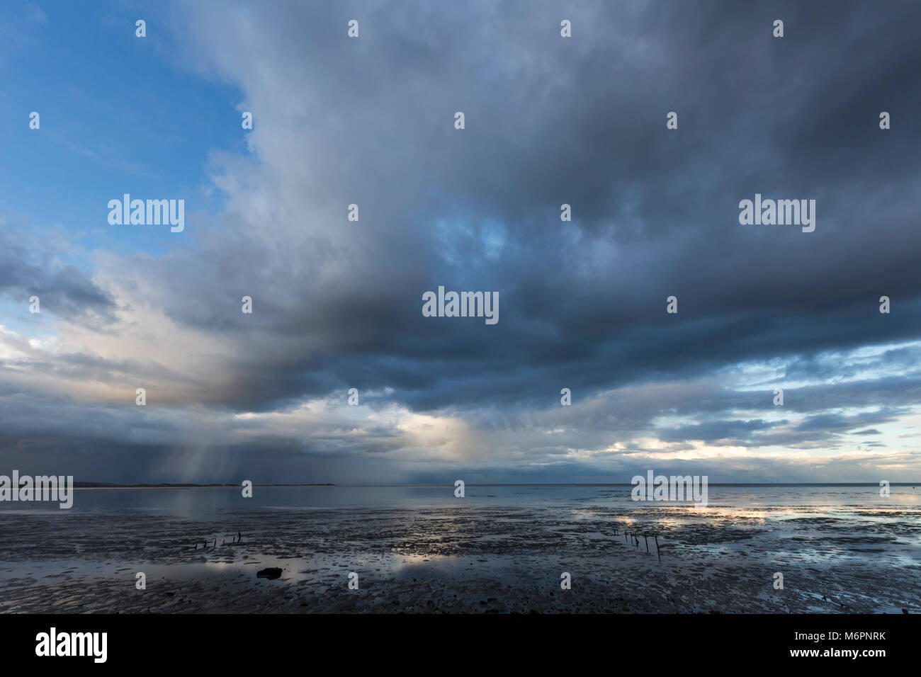Dramatic clouds over The Swale Estuary on the north Kent coast from ...