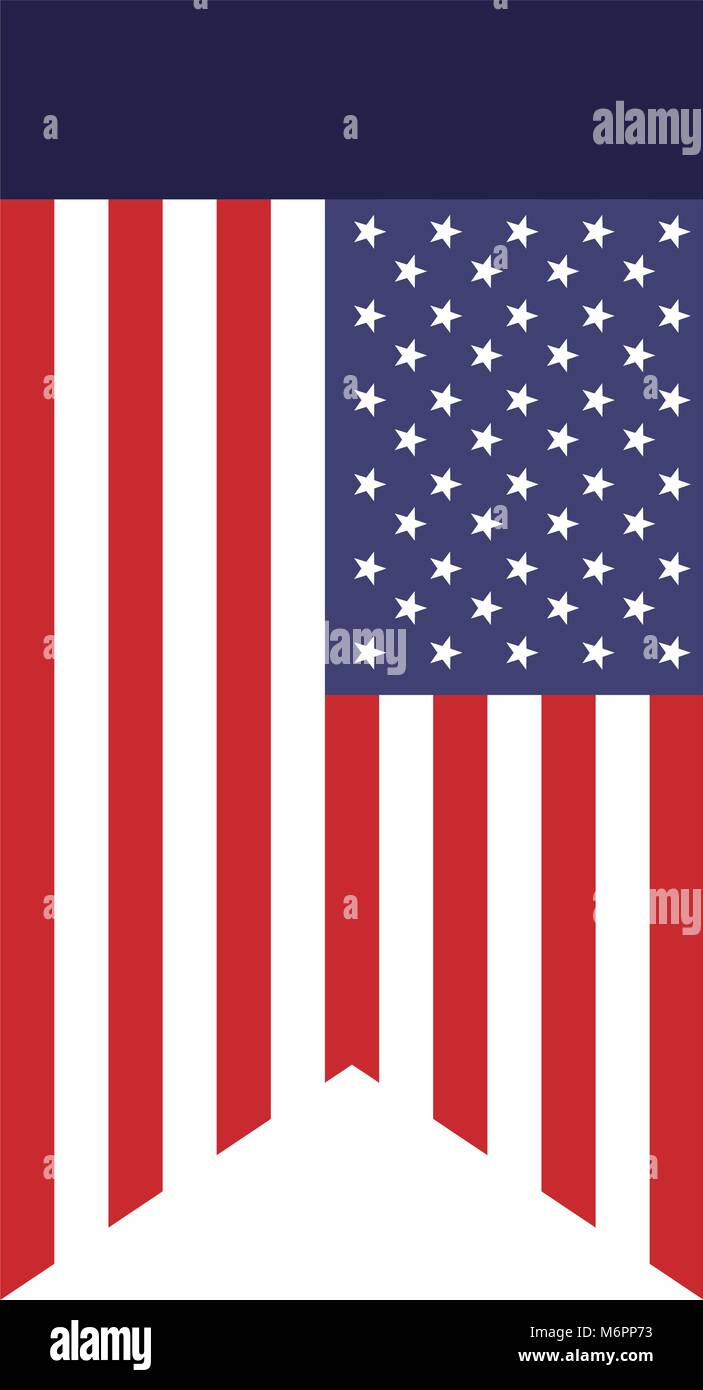 bunting united states of america flag symbol vector illustration Stock ...