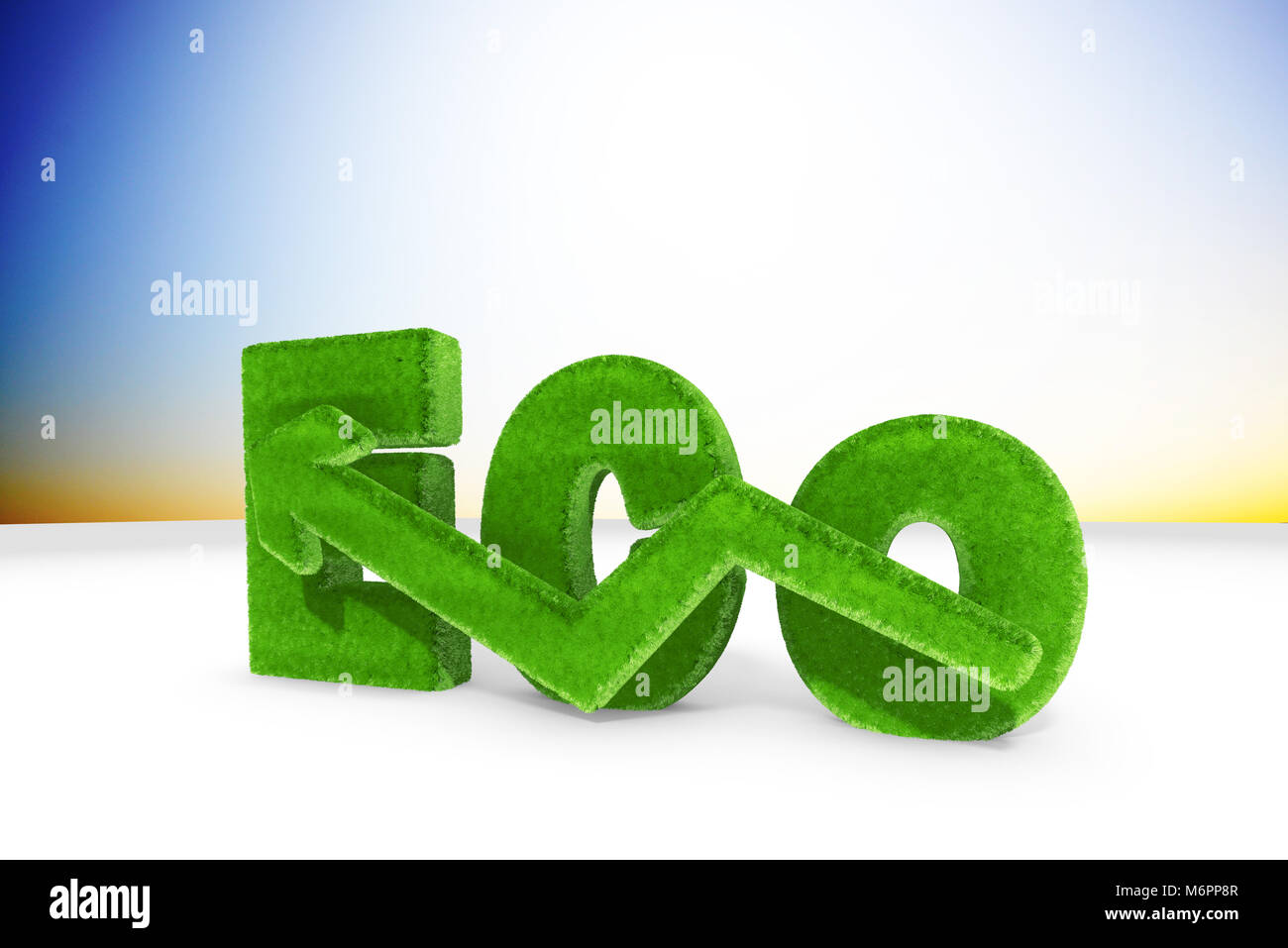 Green arrow, environmental protection and economic development Stock ...