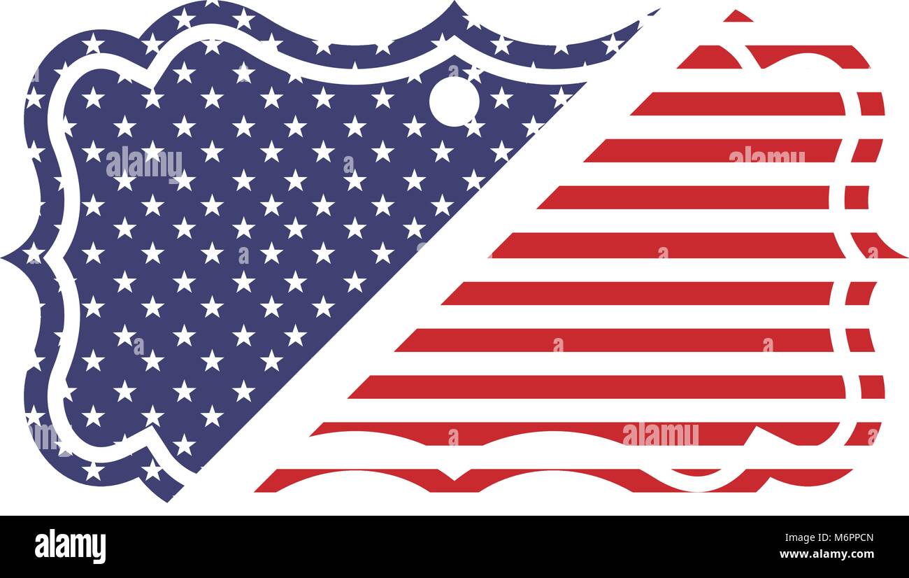 united states of america flag badge vector illustration Stock Vector ...