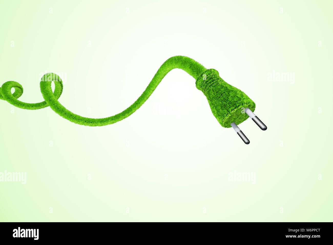 Green wire, energy application Stock Photo - Alamy