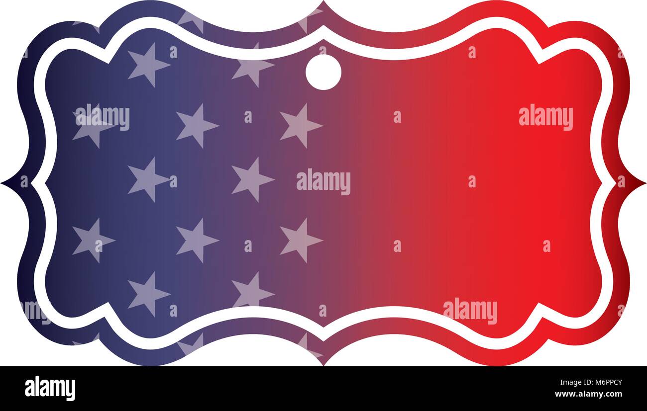 united states of america flag badge vector illustration Stock Vector ...