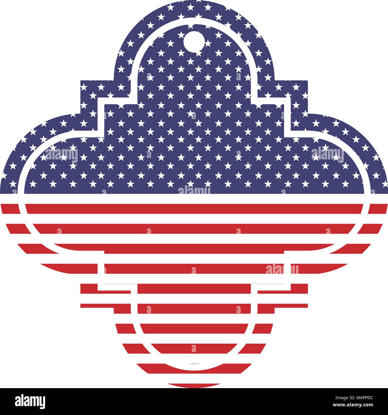 tag hang and american flag patriotism emblem vector illustration Stock ...
