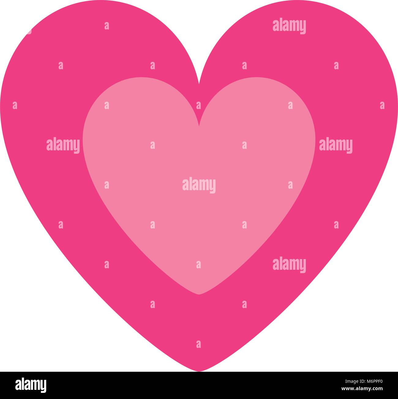 cute pink heart in love decoration vector illustration Stock Vector ...