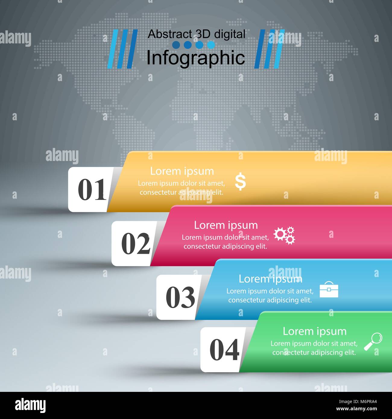 Abstract 3D digital illustration Infographic Stock Vector Image & Art ...