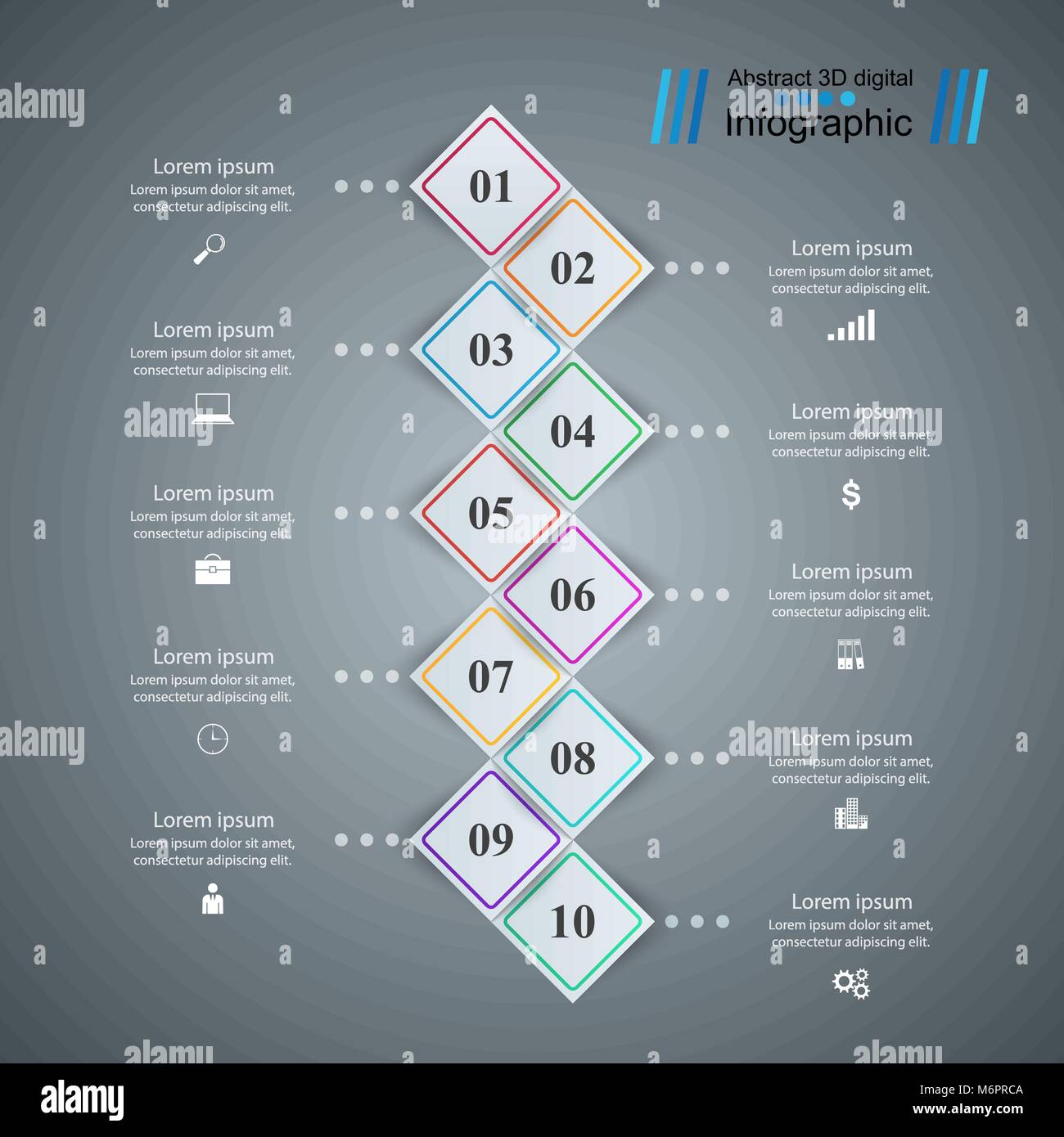 Infographic design. List of 10 items Stock Vector Image & Art - Alamy