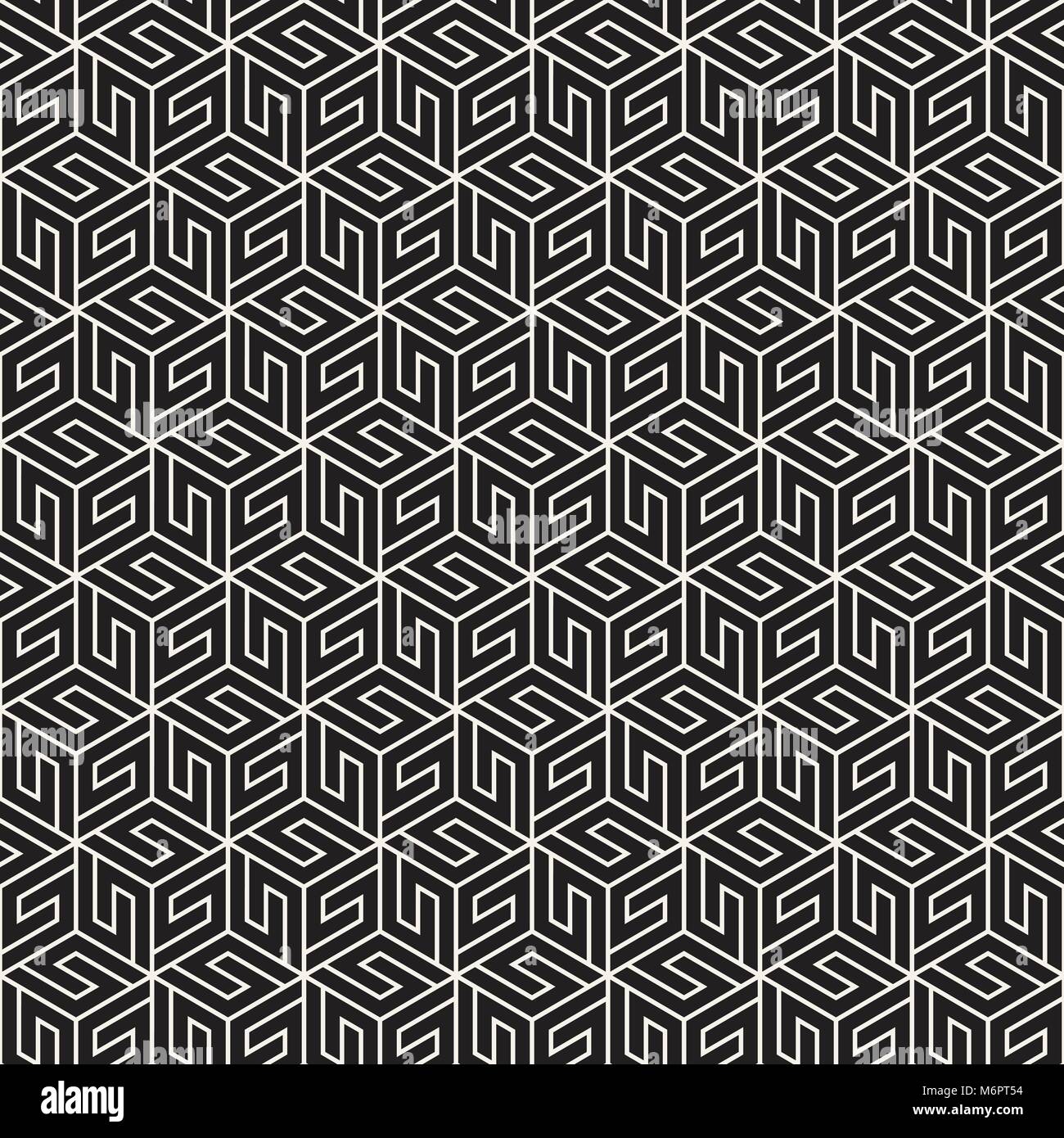 Vector seamless lattice pattern. Modern stylish texture with monochrome ...