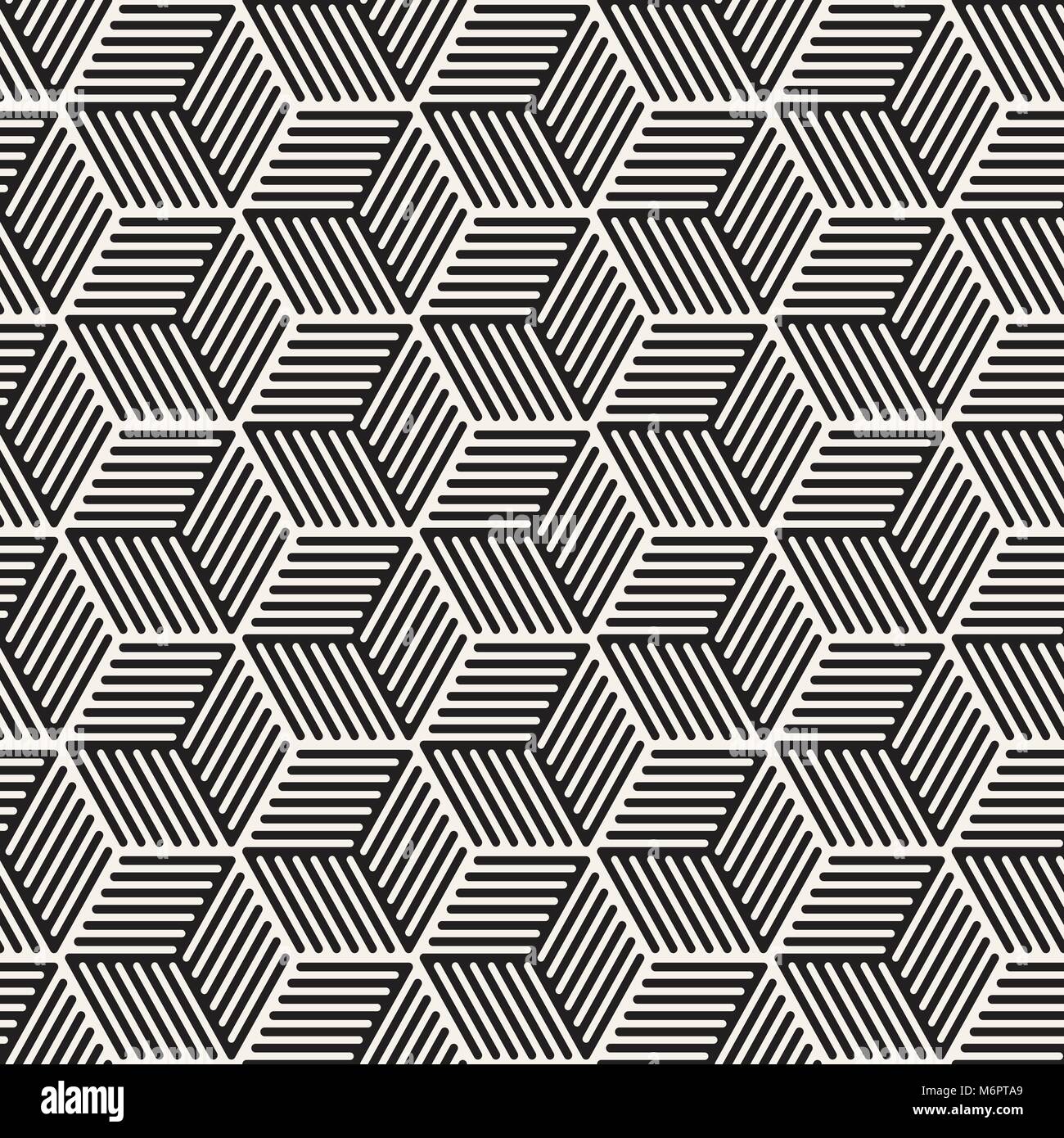 Vector seamless stripes pattern. Modern stylish texture with monochrome ...