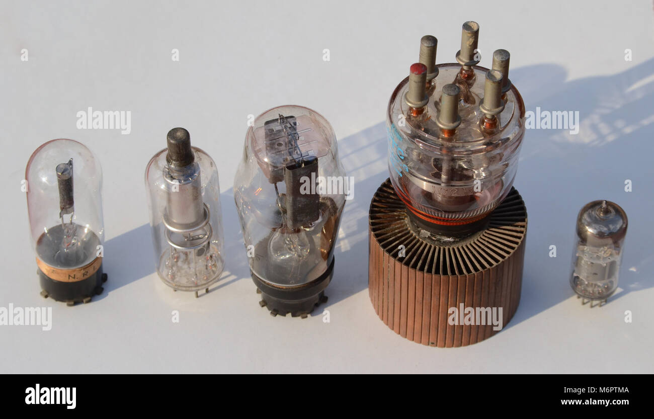 Selection of radio tubes in different sizes Stock Photo - Alamy