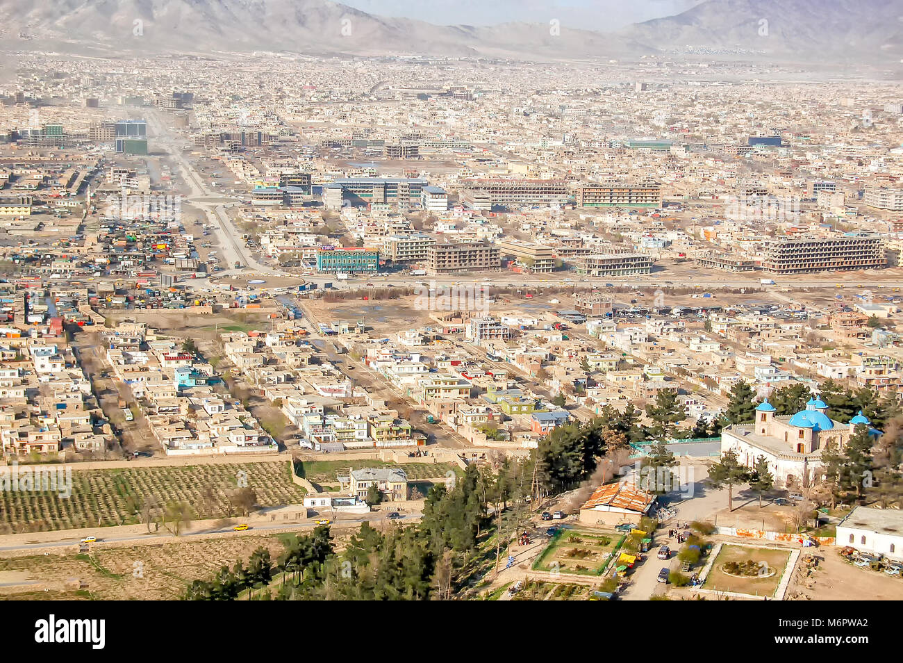 Aerial photo of Kabul Afghanistan of the city center and surroundings ...