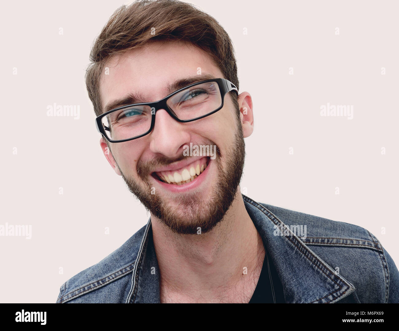 portrait of a modern young man in spectacles Stock Photo - Alamy