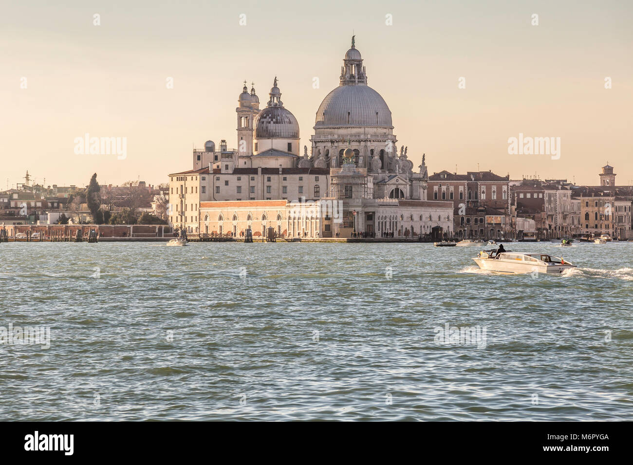 View of the Basilica Santa Maria in the early winter light from the ...