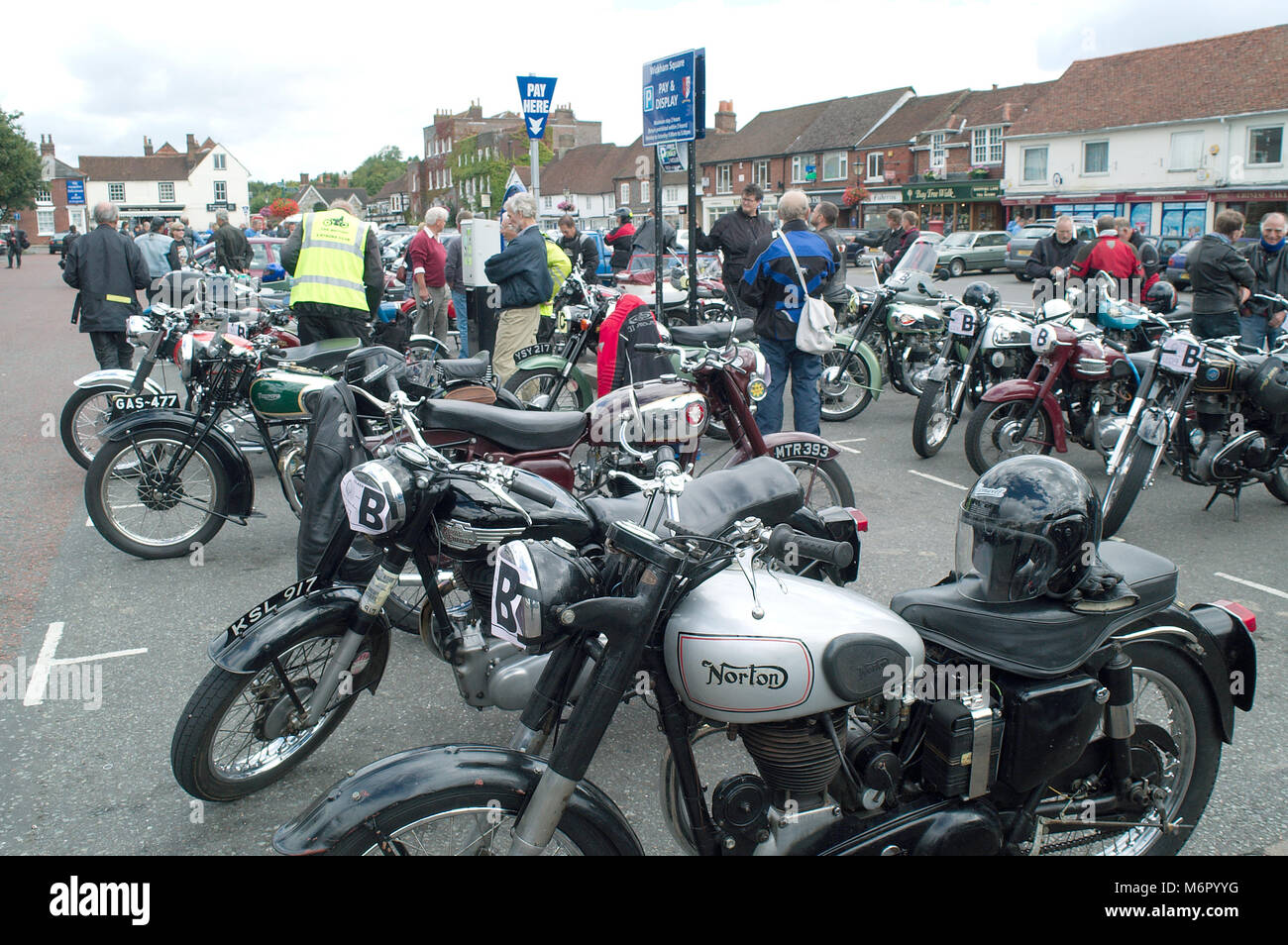 2005 'Old Fossils Run' Hampshire, England. A classic motorcycle charity ...