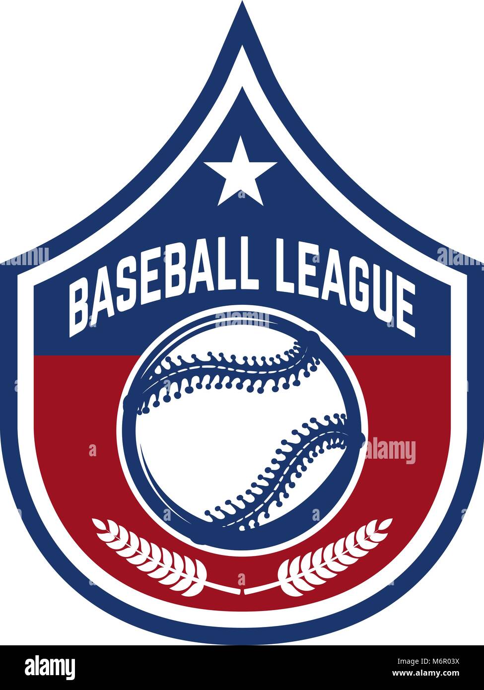 Emblem with baseball ball. Design element for logo, label, emblem, sign ...