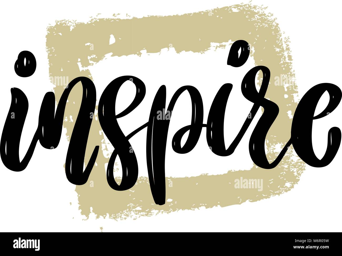 Inspire. Lettering phrase isolated on white background. Design element ...