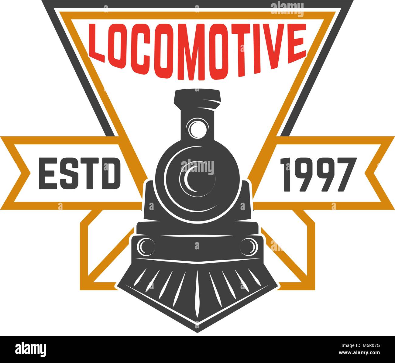 Steam Locomotive Vector Logo Design Stock Photos & Steam Locomotive ...