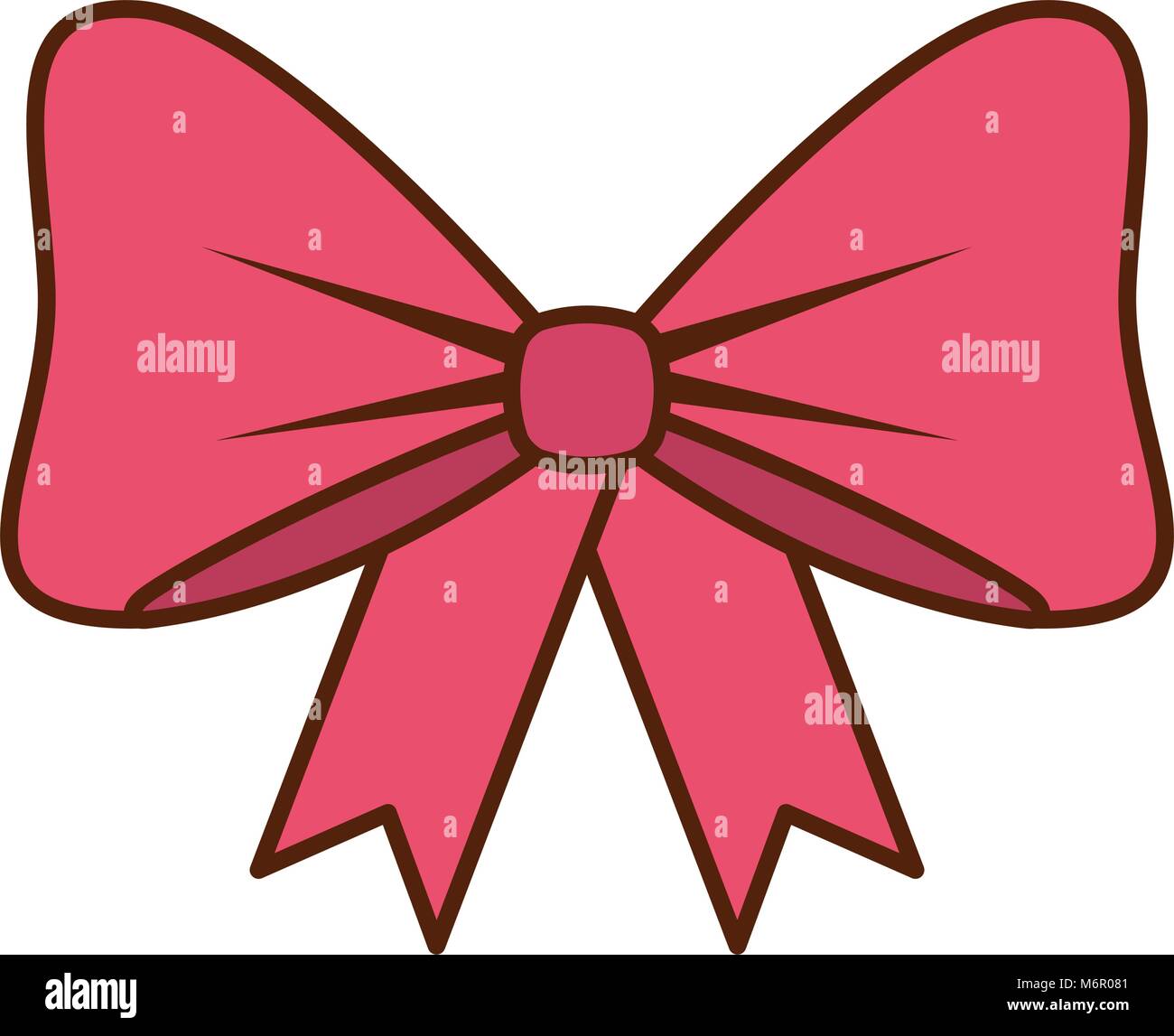 delicate bow ribbon decoration ornament vector illustration Stock ...