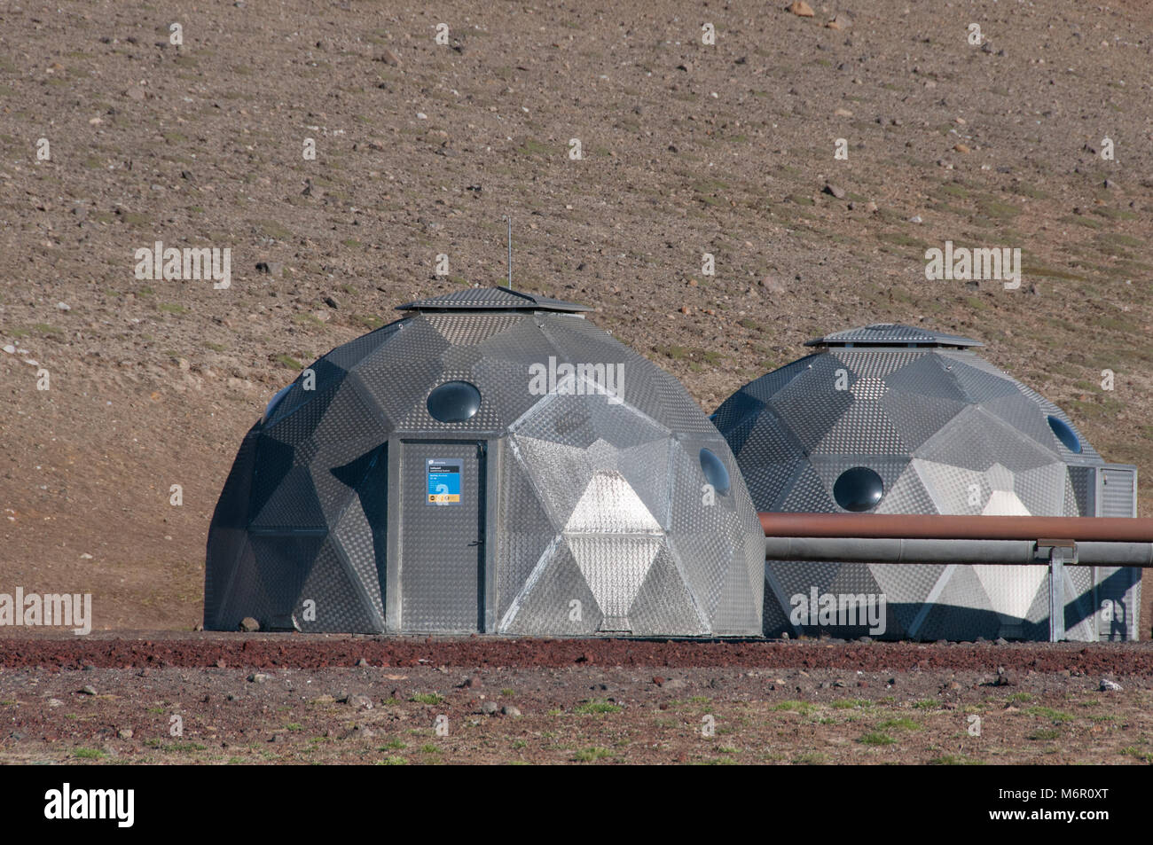 Geothermal stations next to Mount Krafla Iceland Stock Photo - Alamy