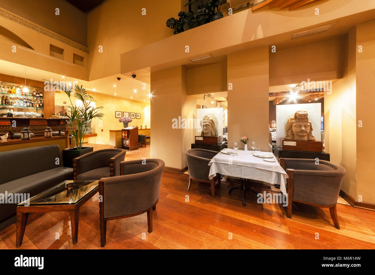 MOSCOW/RUSSIA - JANUARY 2015 Pakistani restaurant "Gandhara". The ...