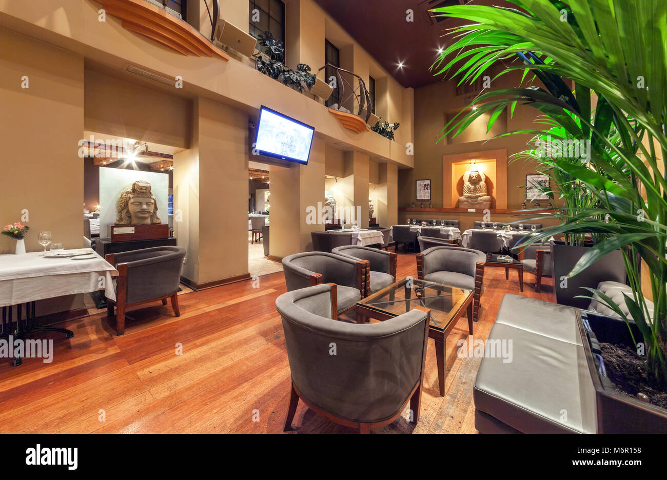 MOSCOW/RUSSIA - JANUARY 2015 Pakistani restaurant "Gandhara". The ...