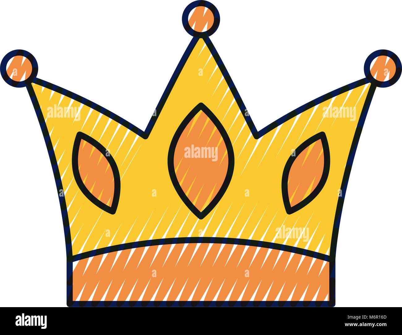 gold crown jewelry royal monarch vector illustration drawing color ...