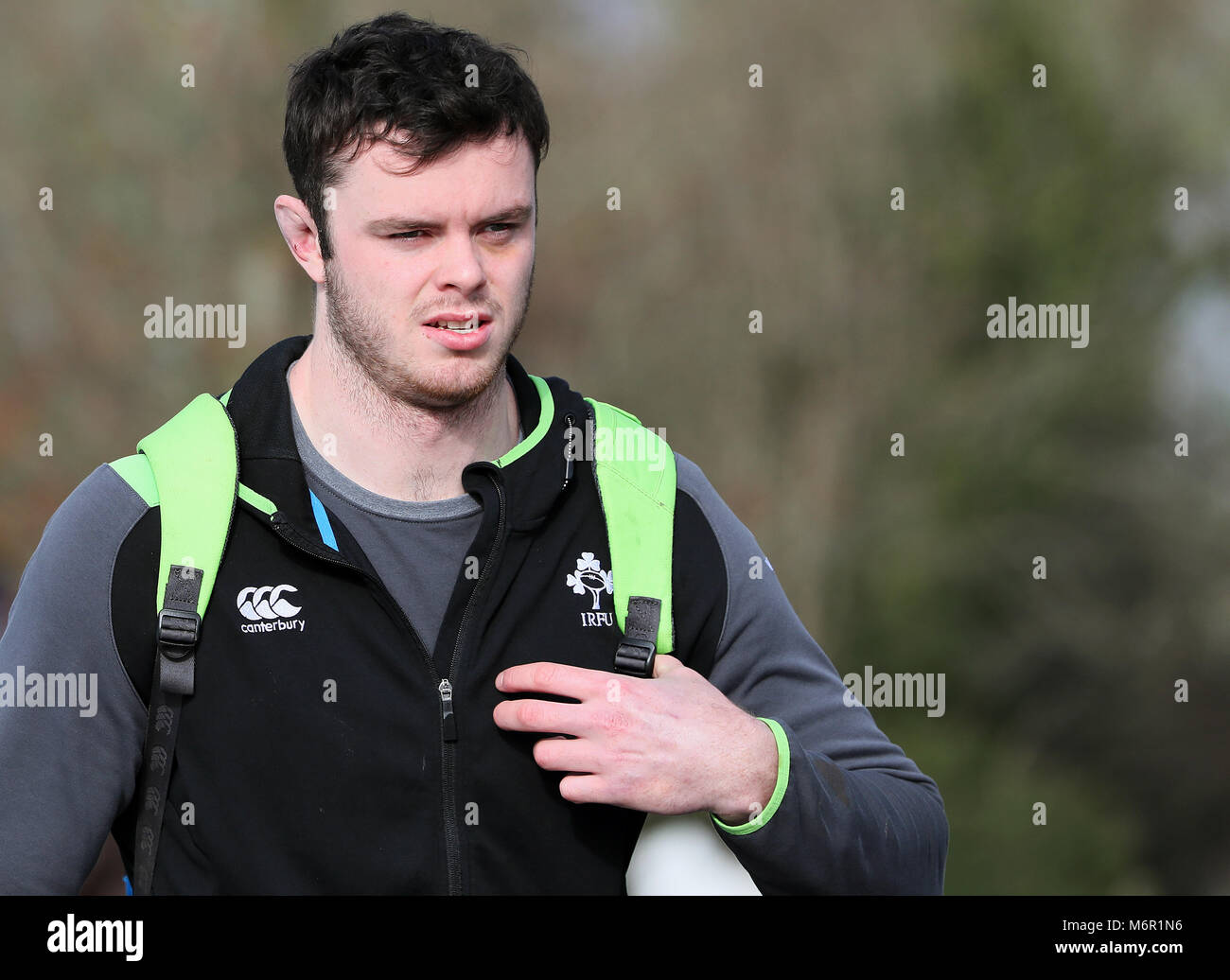 Ireland's James Ryan arrives for the training session at Carton House ...