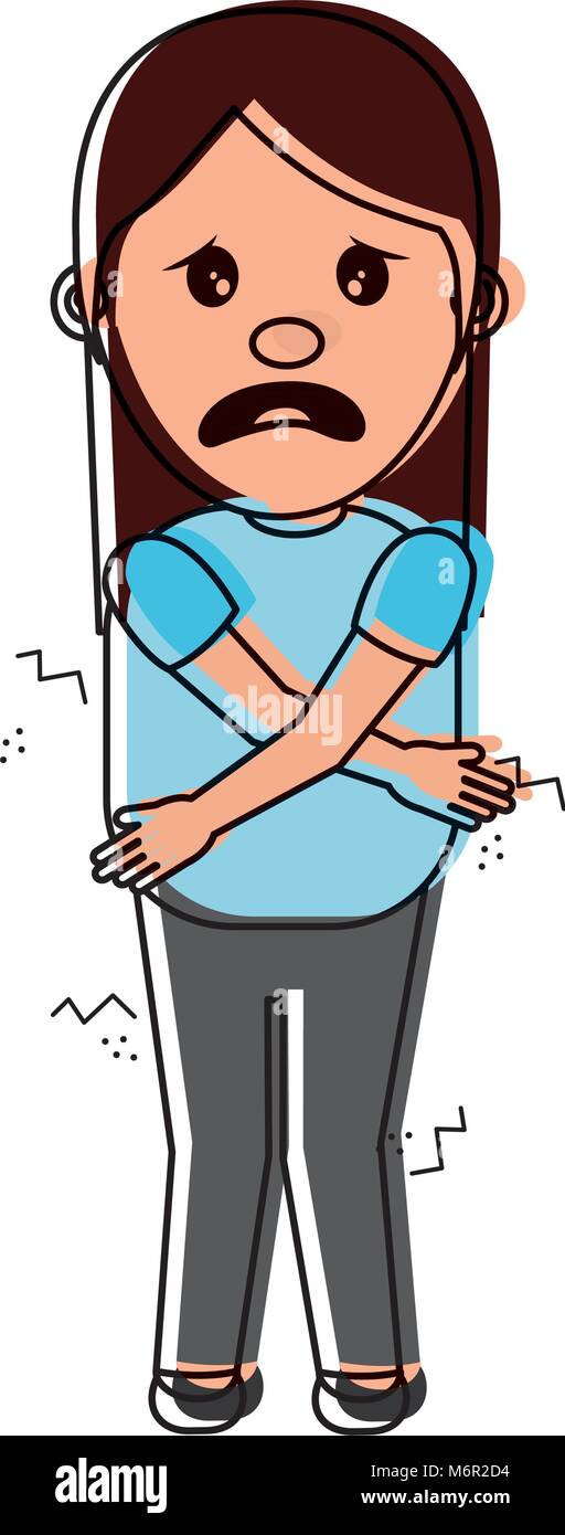 woman itch sensation for a joke vector illustration Stock Vector Image ...