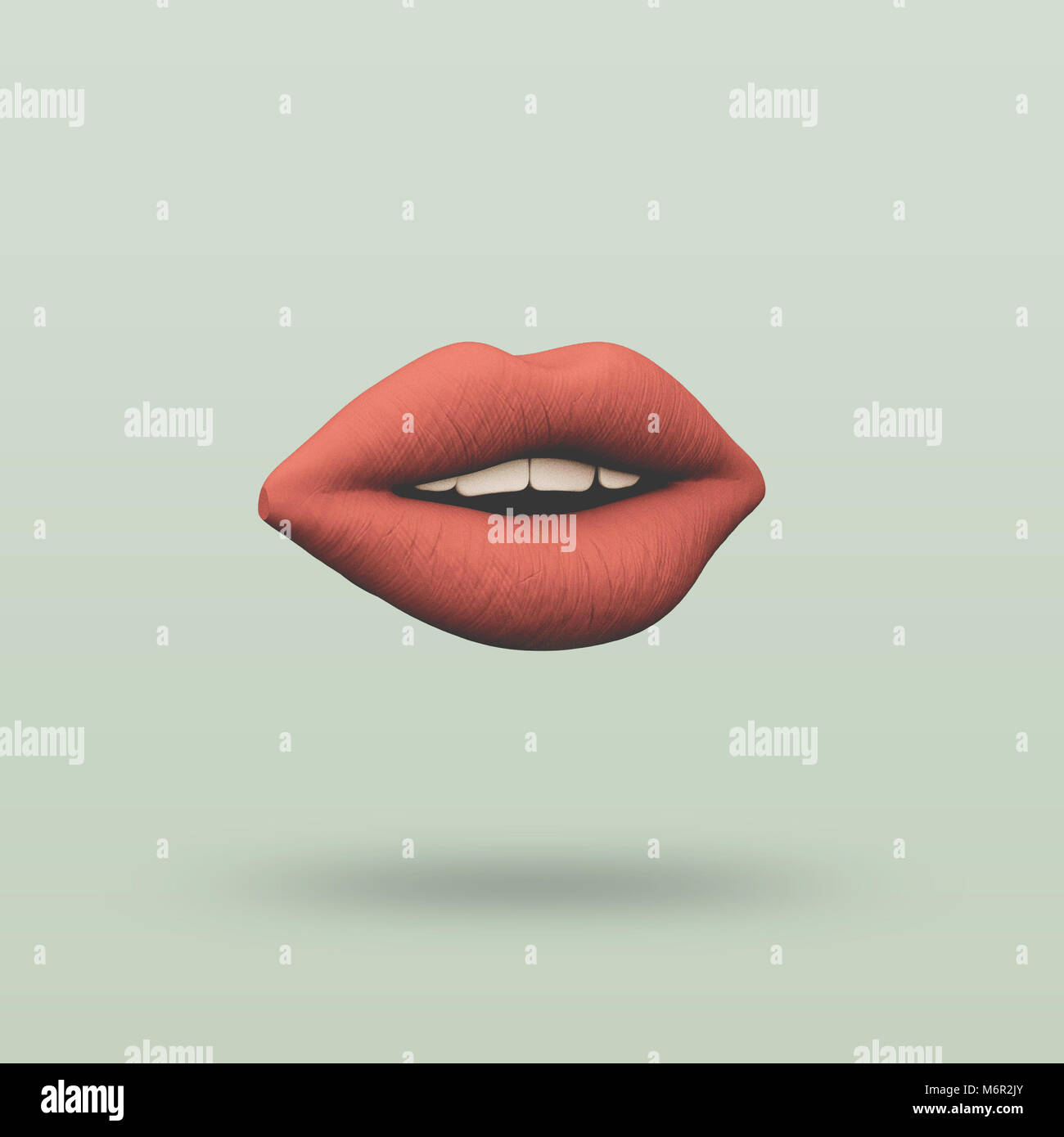 lips abstract minimalist art. 3d rendering illustration Stock Photo - Alamy