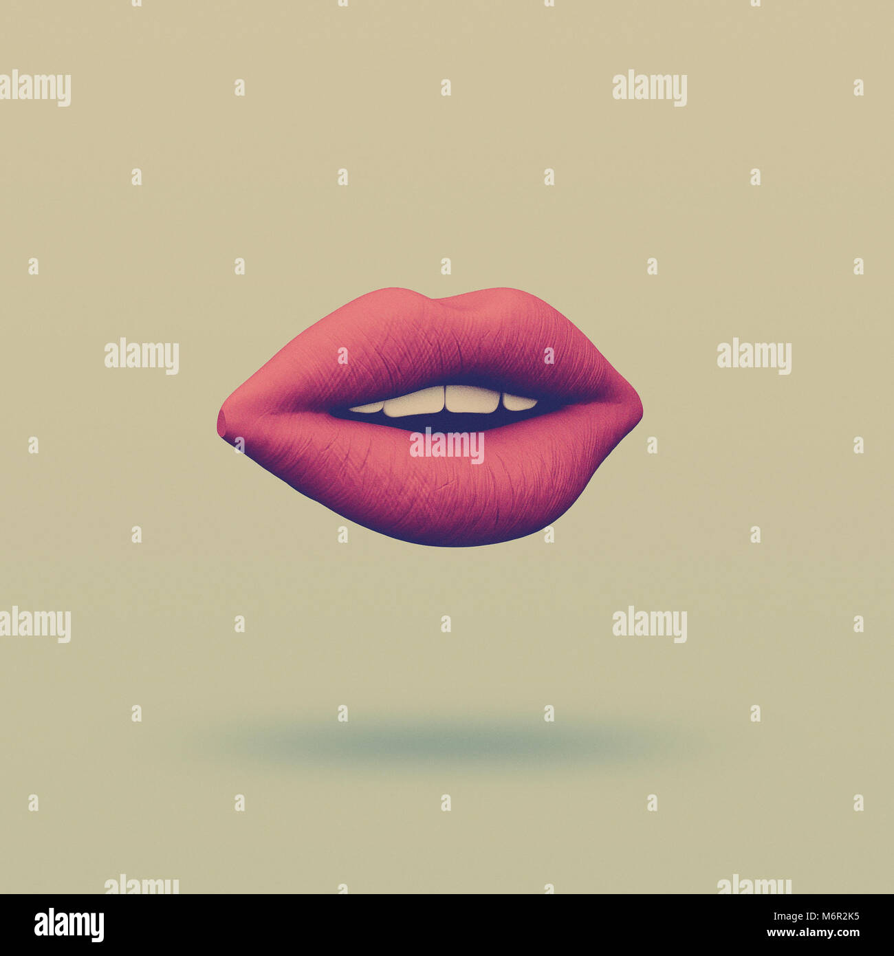 lips abstract minimalist art. 3d rendering illustration Stock Photo - Alamy