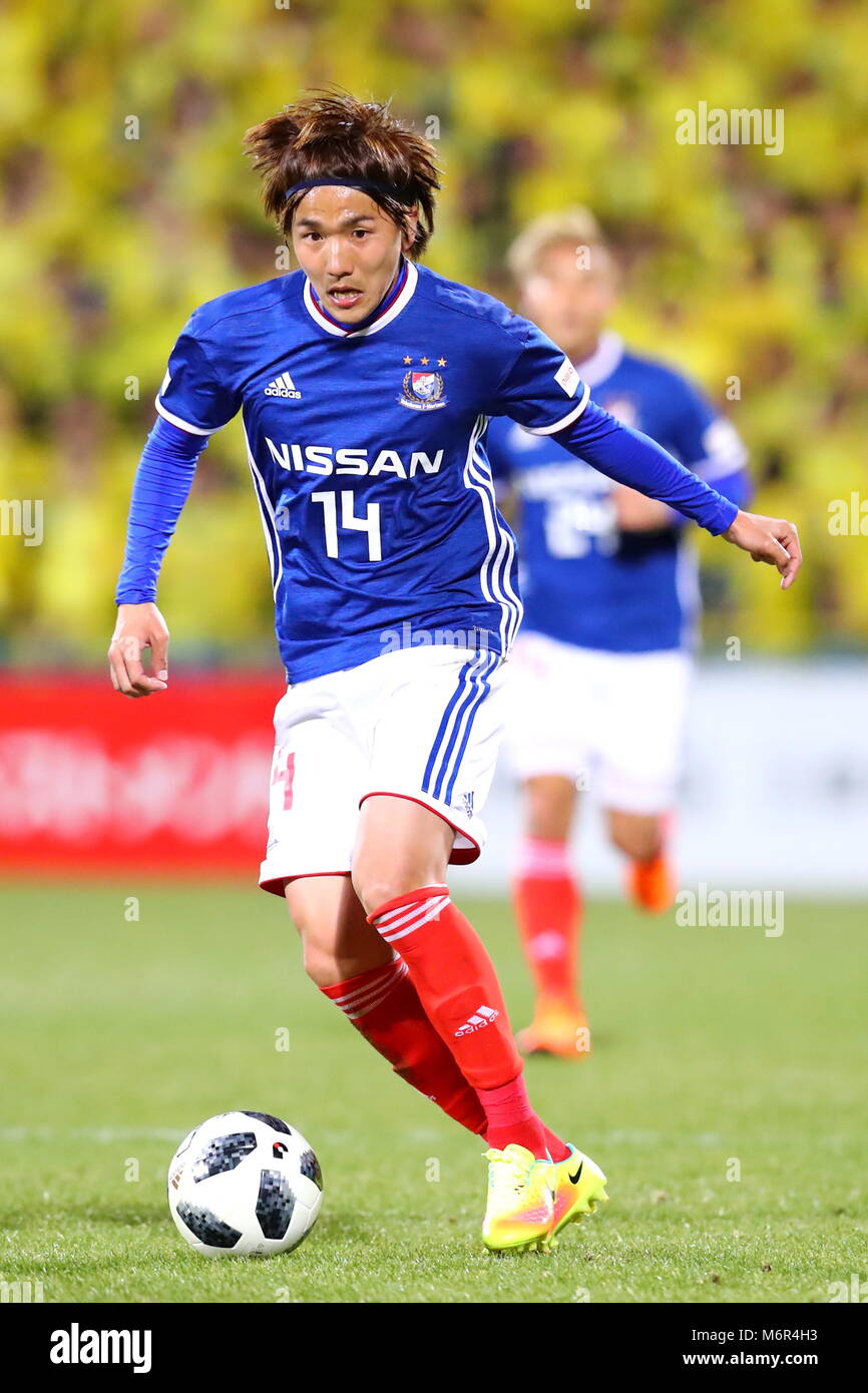 Sankyo Frontier Kashiwa Stadium, Chiba, Japan. 2nd Mar, 2018. Jun Amano (F Marinos), MARCH 2 ...