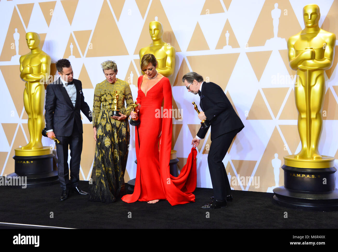 Sam Rockwell, winner of the Best Supporting Actor award for 'Three ...