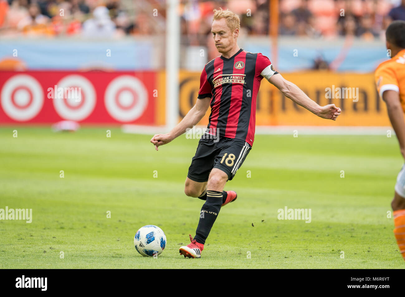 Houston, TX, USA. 3rd Mar, 2018. Atlanta United FC defender Jeff ...