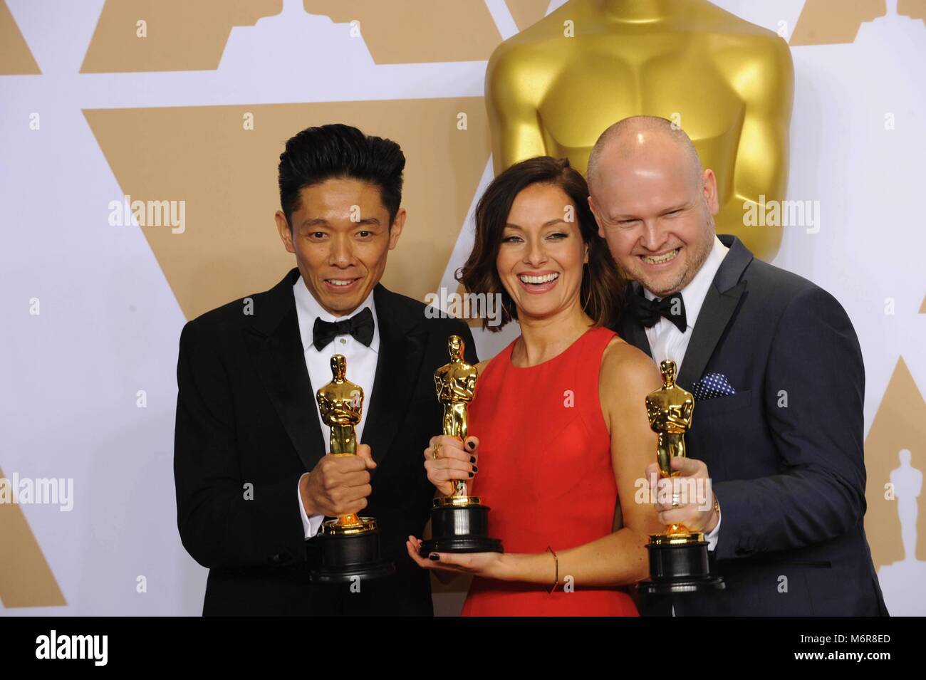 Hollywood, USA. 04th Mar, 2018. Kazuhiro Tsuji (l-r), Lucy Sibbick and ...