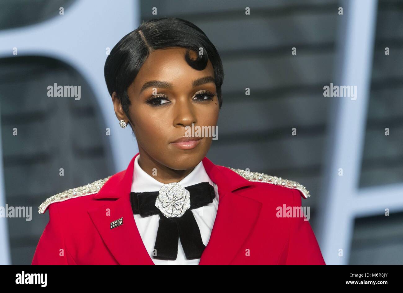 Janelle Monae attends the Vanity Fair Oscar Party at Wallis Annenberg ...