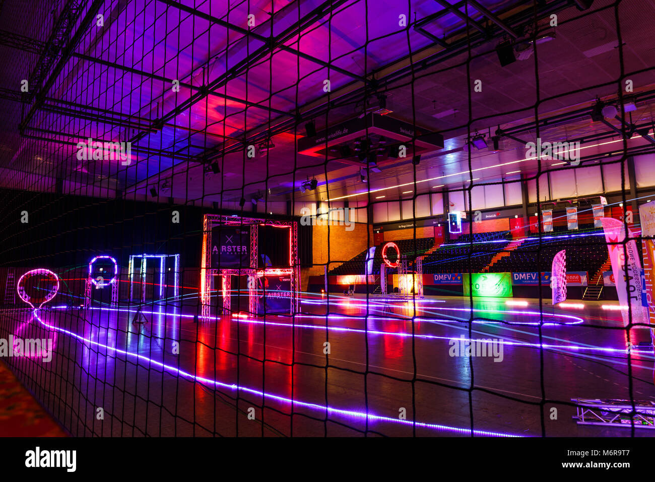 Hannover, Germany. 17th Feb, 2018. Long exposure shot showing the ...