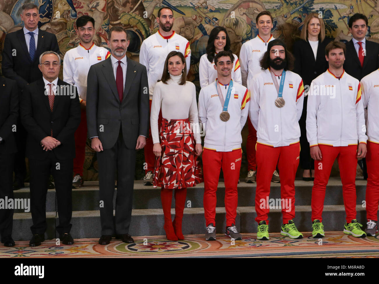 Madrid, Spain. 6th March, 2018. Spanish Kings Felipe VI and Letizia ...